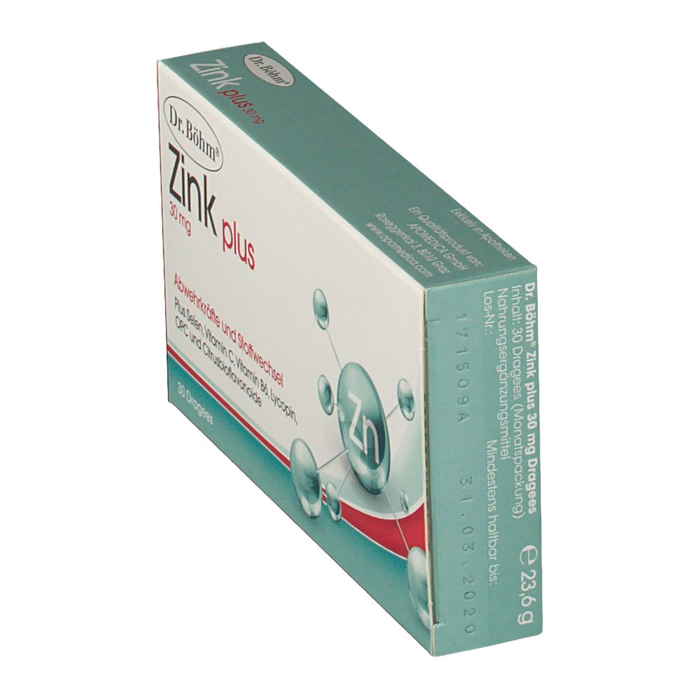 Dr. Böhm® Zink plus 30 mg - shop-apotheke.at