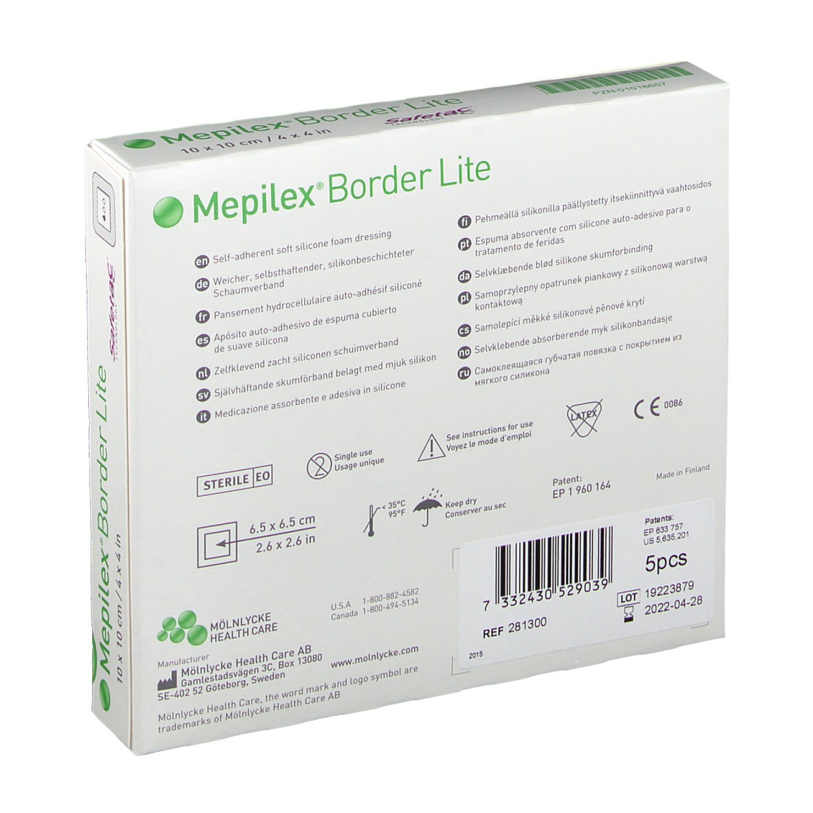 Mepilex® Border Lite 10 x 10 cm steril - shop-apotheke.at