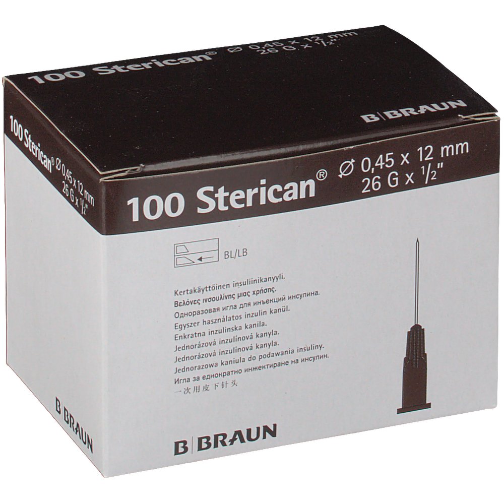 Sterican Insulinkan le G26 X 1 2 Zoll 0 45 X 12 Mm Braun Shop