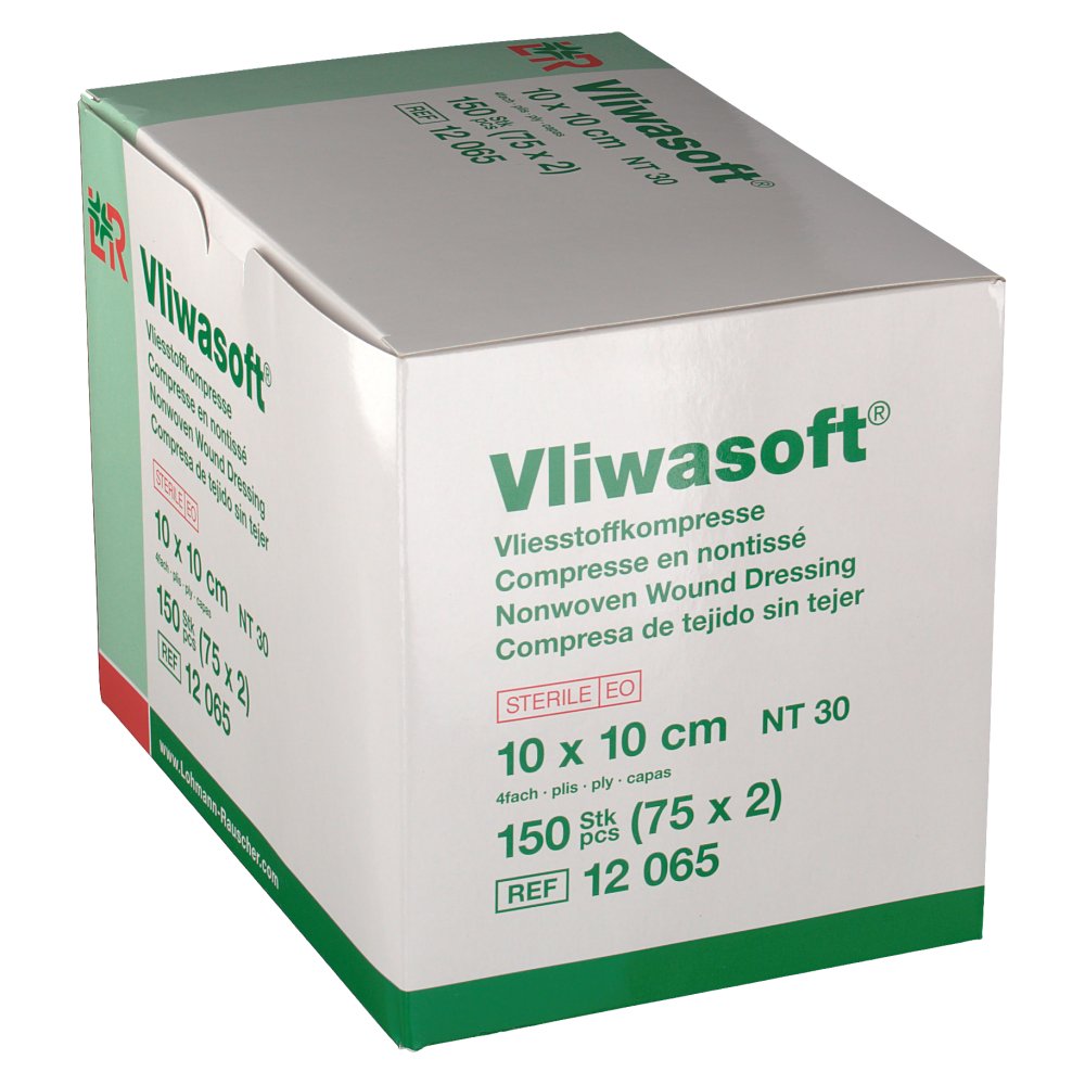 Vliwasoft® Vliesstoffkompresse 10 cm x 10 cm 4lagig steril - shop ...