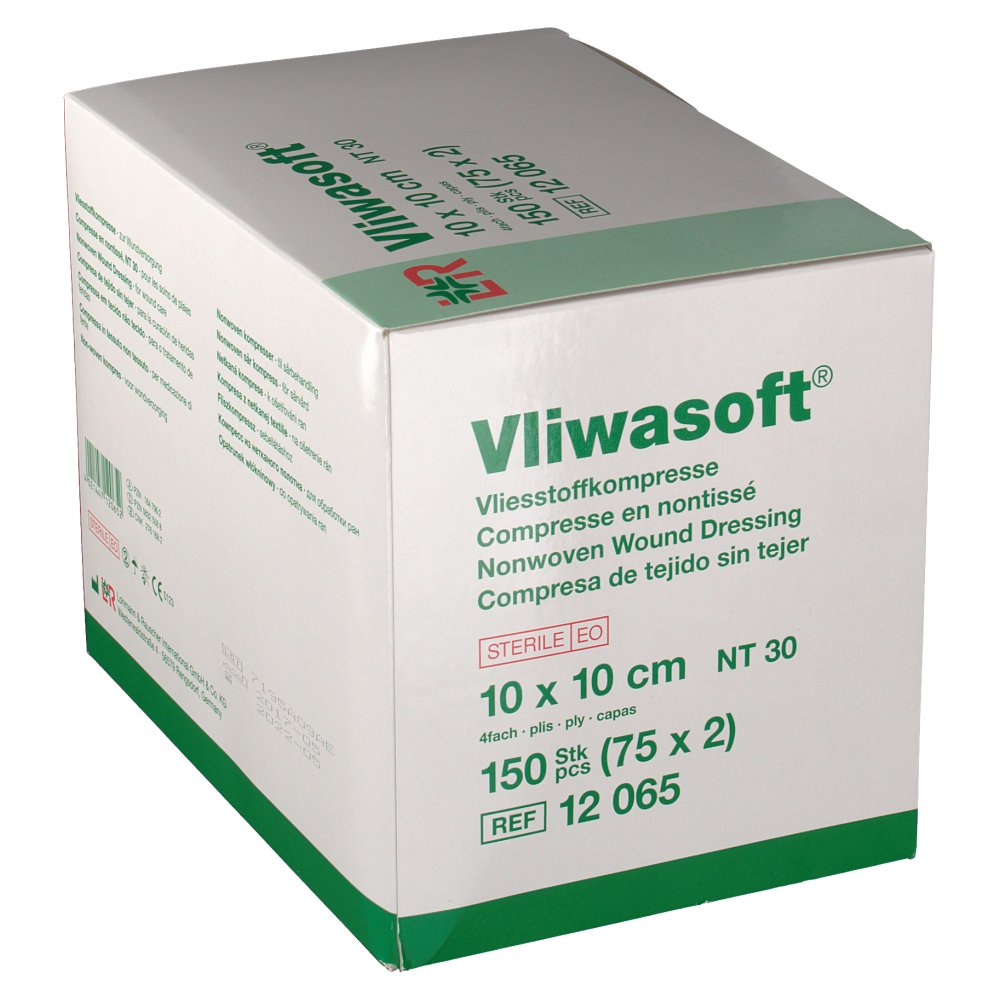 Vliwasoft® Vliesstoffkompresse 10 cm x 10 cm 4lagig steril - shop ...