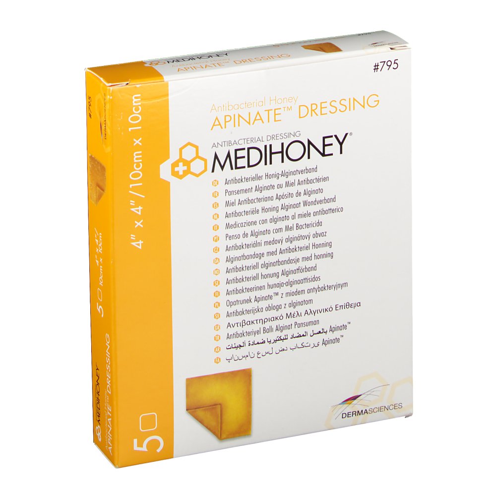 MEDIHONEY® antibakterieller Alginatverband 10 x 10 cm - shop-apotheke.at