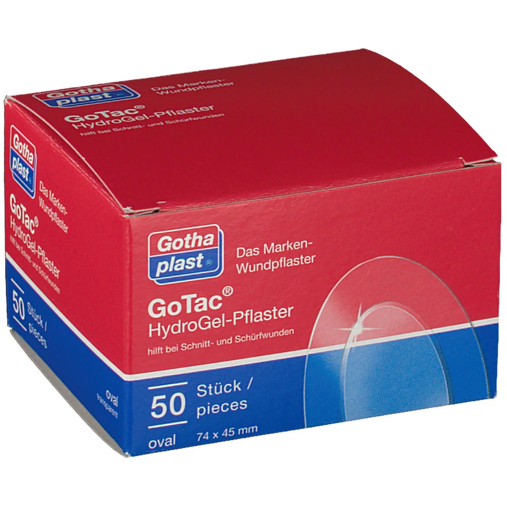 GoTac Hydro Gel-Pflaster oval 7,4 cm x 4,5 cm - shop-apotheke.at