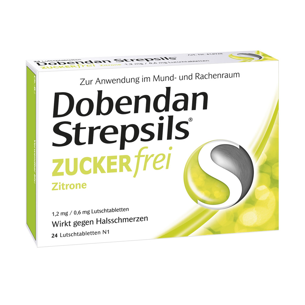 Dobendan Strepsils® Zuckerfrei Zitrone 1,2 mg / 0,6 mg Lutschtabletten ...