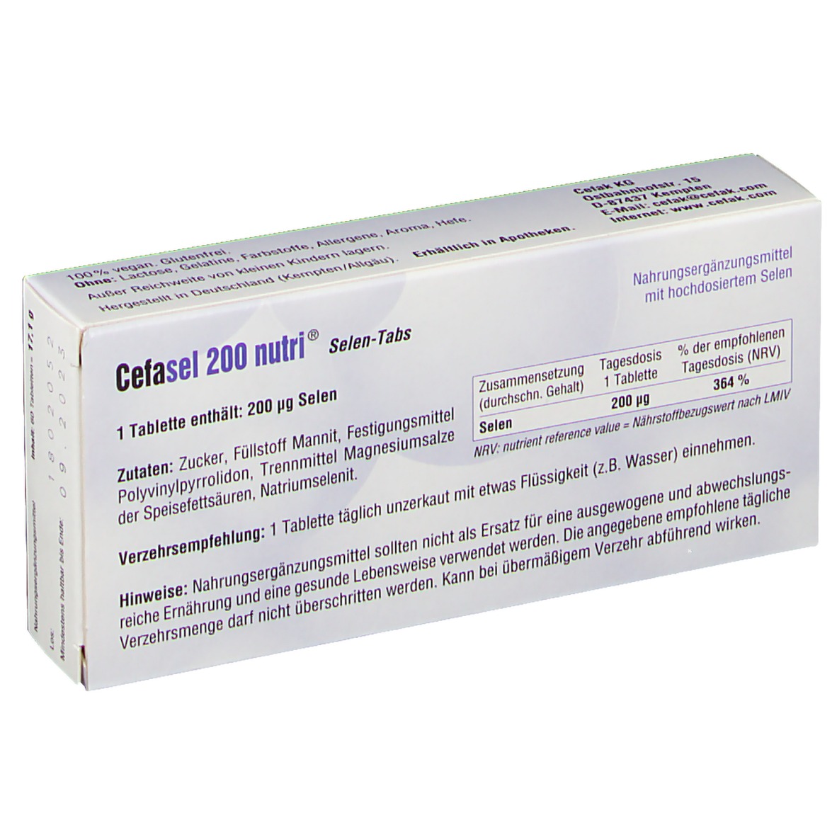 Cefasel 200 nutri® Selen-Tabs - shop-apotheke.at