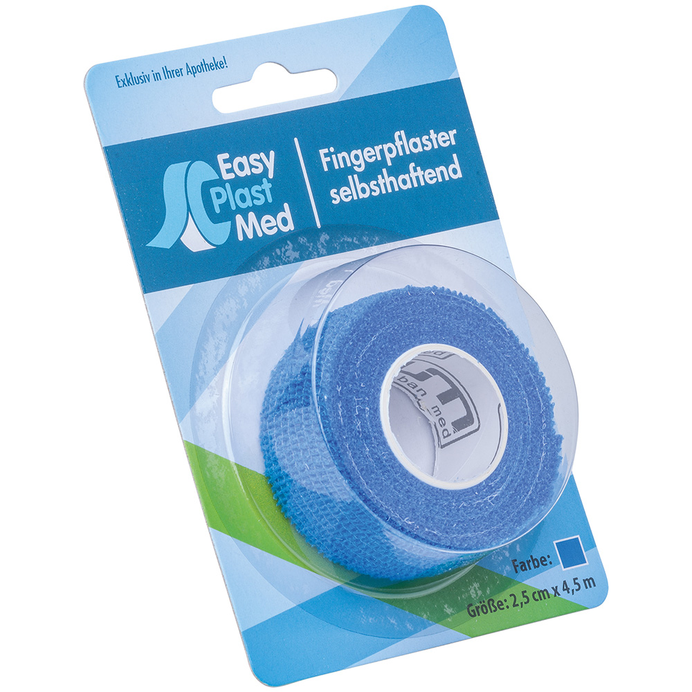 EasyPlast Med Fingerpflaster selbsthaftend 2,5 cm x 4,5 m blau - shop ...