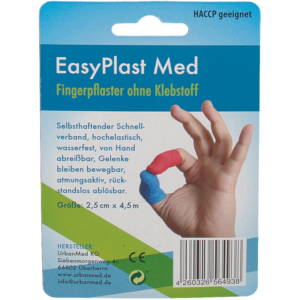 EasyPlast Med Fingerpflaster ohne Klebstoff 2,5 cm x 4,5 m - shop ...