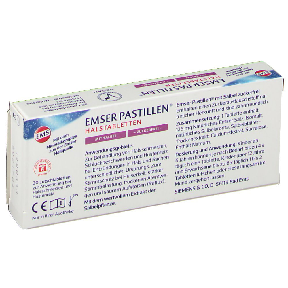 Emser Pastillen® Halstabletten mit Salbei Zuckerfrei - shop-apotheke.at