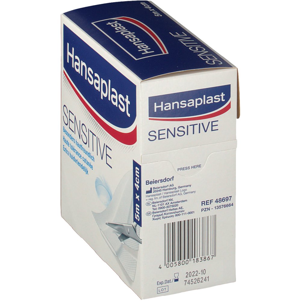Hansaplast Sensitive Pflaster 5 m x 4 cm - shop-apotheke.at