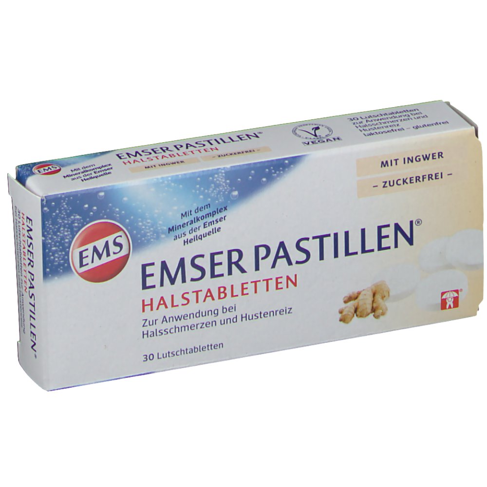 EMSER PASTILLEN® Halstabletten mit Ingwer zuckerfrei - shop-apotheke.at