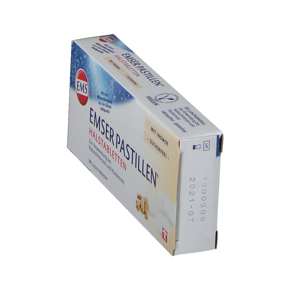 EMSER PASTILLEN® Halstabletten mit Ingwer zuckerfrei - shop-apotheke.at