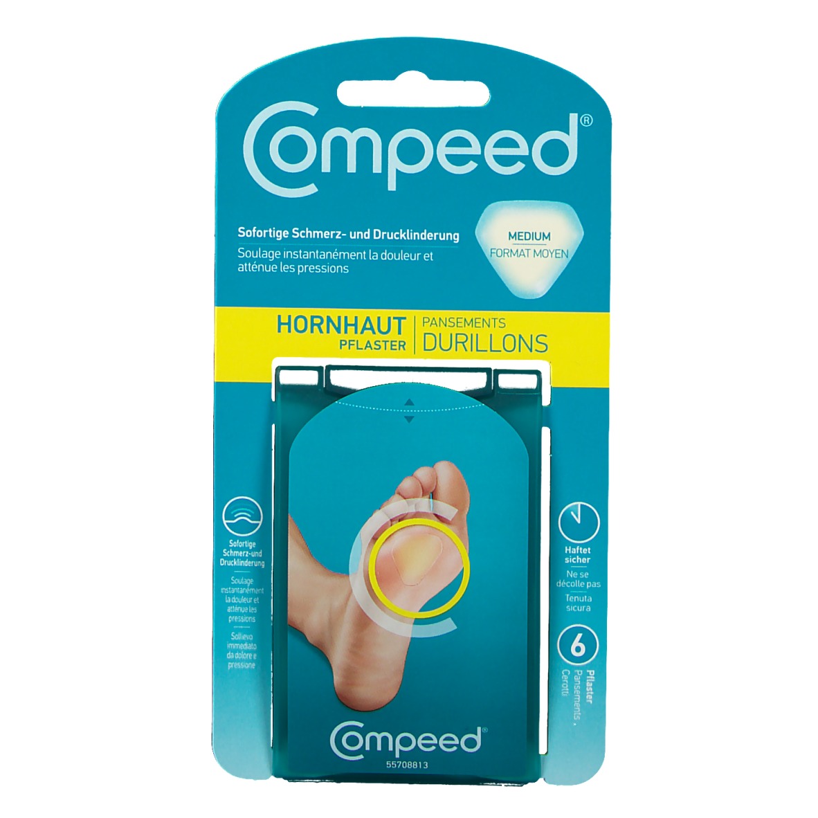 Compeed® Hornhaut Pflaster Medium 6 St - shop-apotheke.at