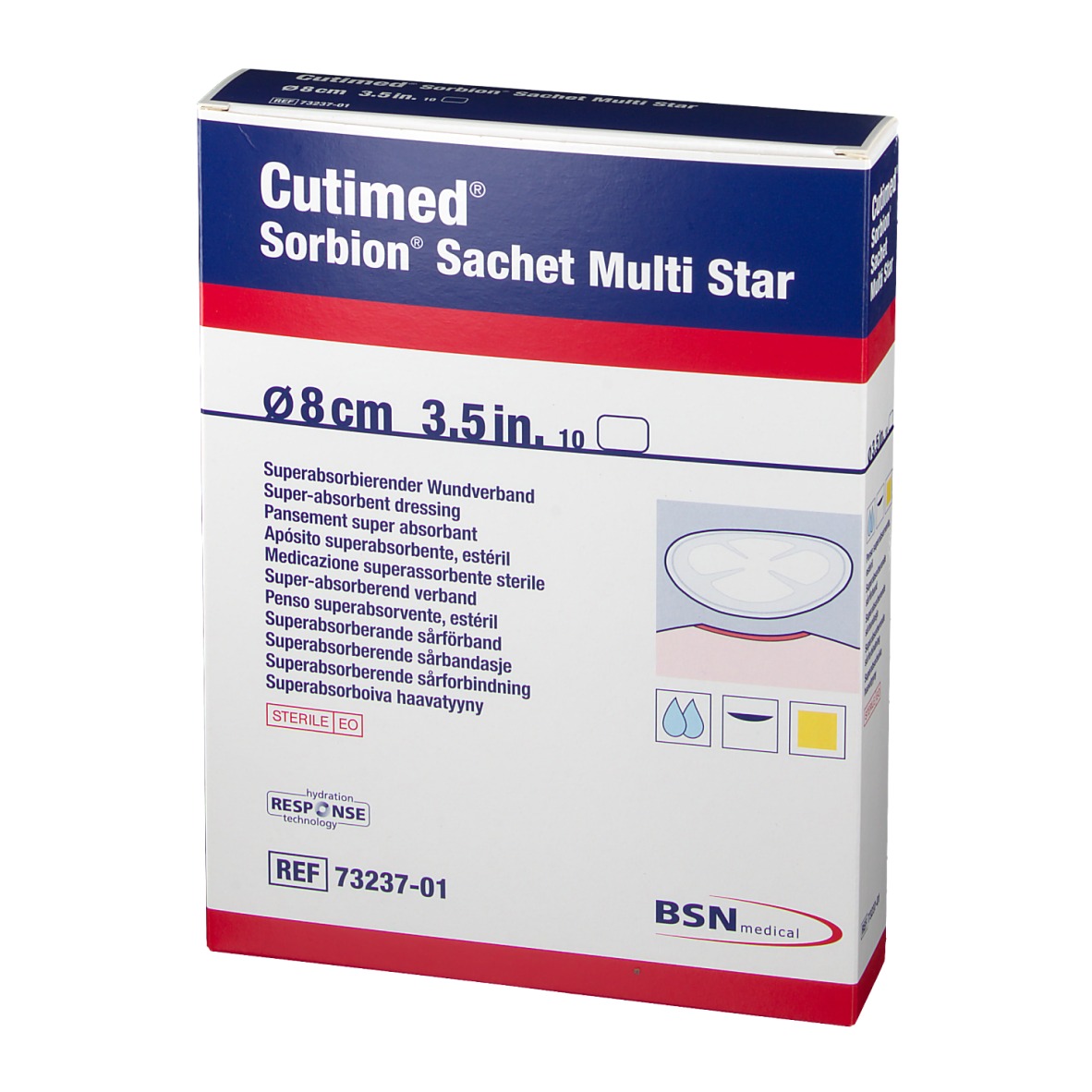 Cutimed® Sorbion Sachet Multi Star 8 cm 10 St - shop-apotheke.at
