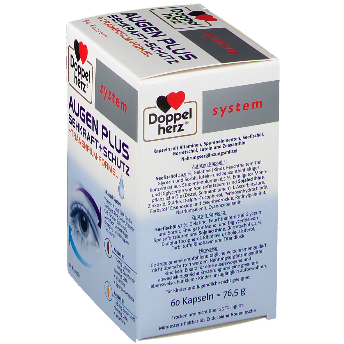 Doppelherz® system AUGEN PLUS SEHKRAFT + SCHUTZ 60 St - shop-apotheke.at
