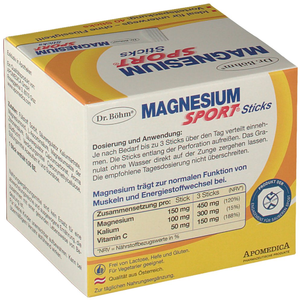 Dr. Böhm® Magnesium Sport® Sticks 40 St - shop-apotheke.at