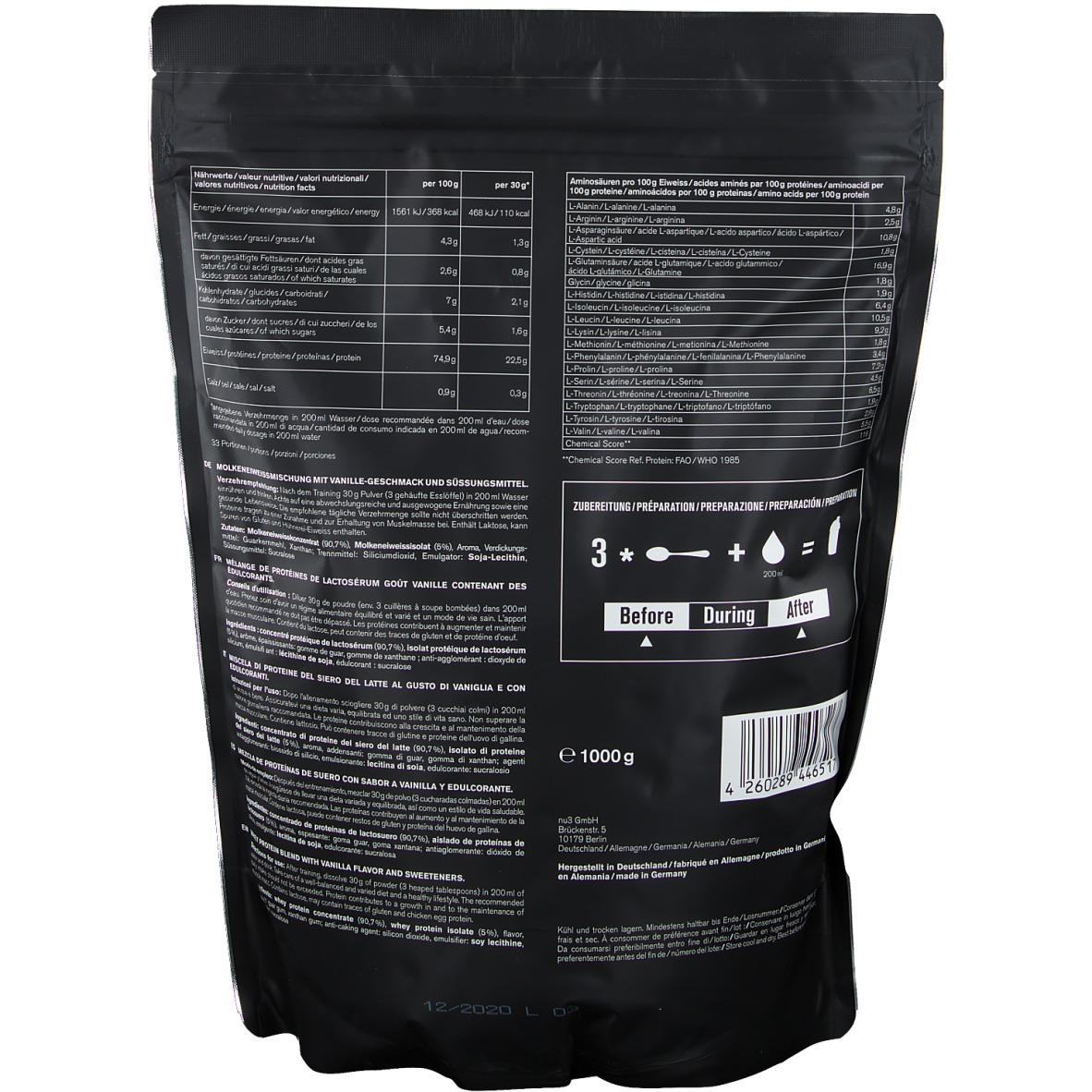 Nu3 Performance Whey Vanille Proteinpulver 1000 G Shop Apotheke At